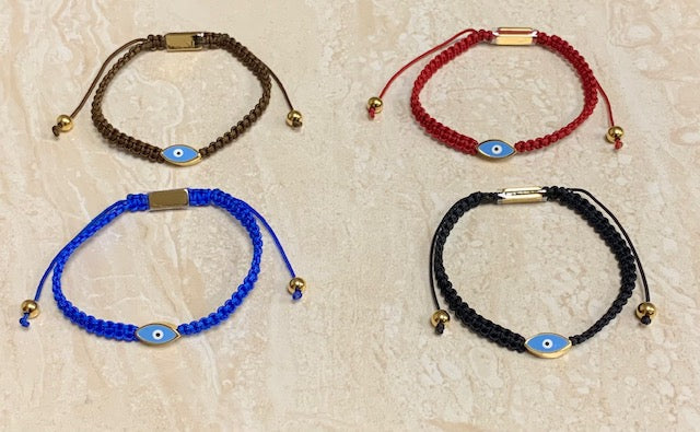 Enamel Evil Eye Wrist Band – Azure Jewels